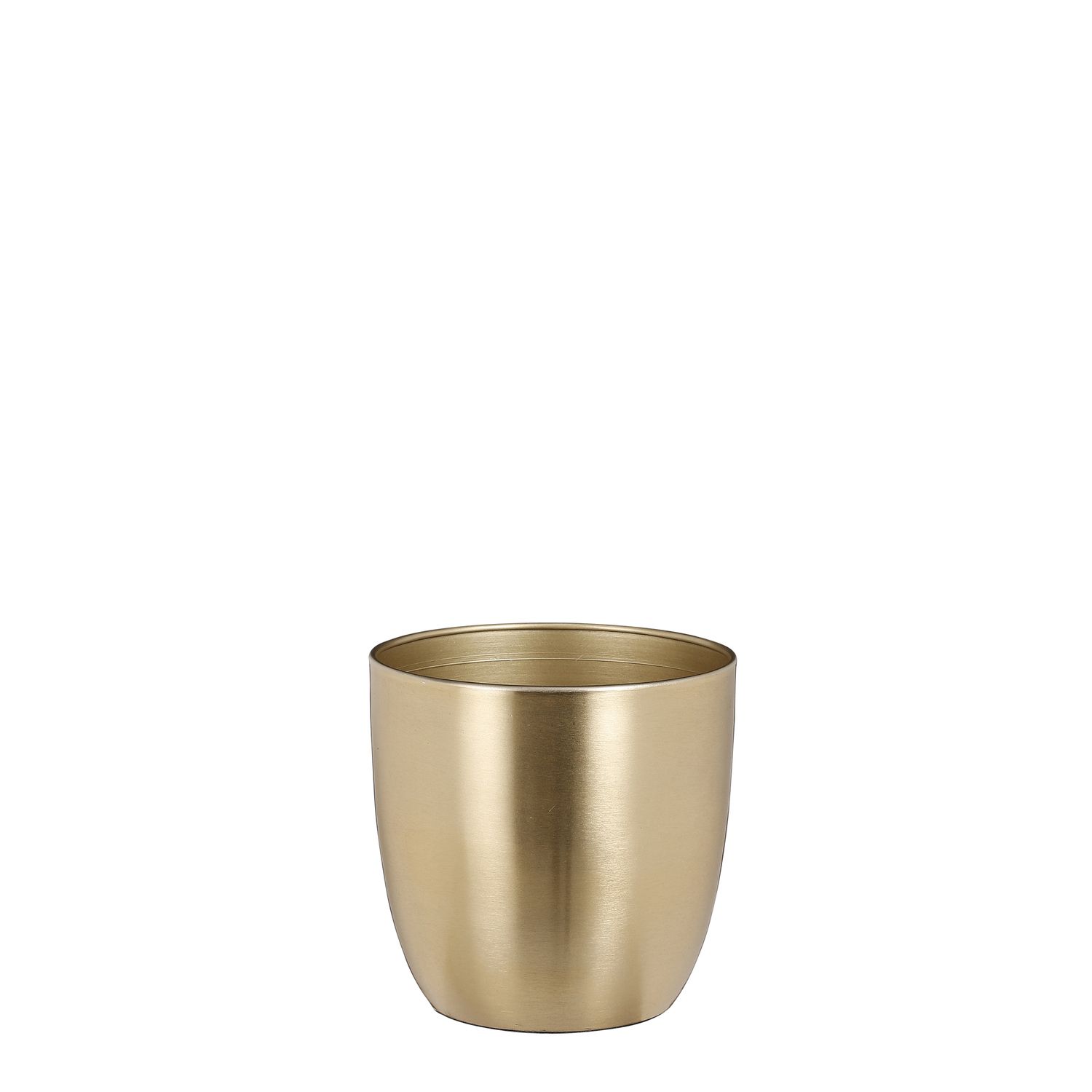 Golden Metal Plant Pot (Curved) – Stylish Indoor Decor
