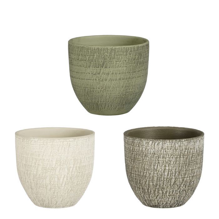 Rough Ceramic Pot Curved | Plant Pots UK | Buy Online